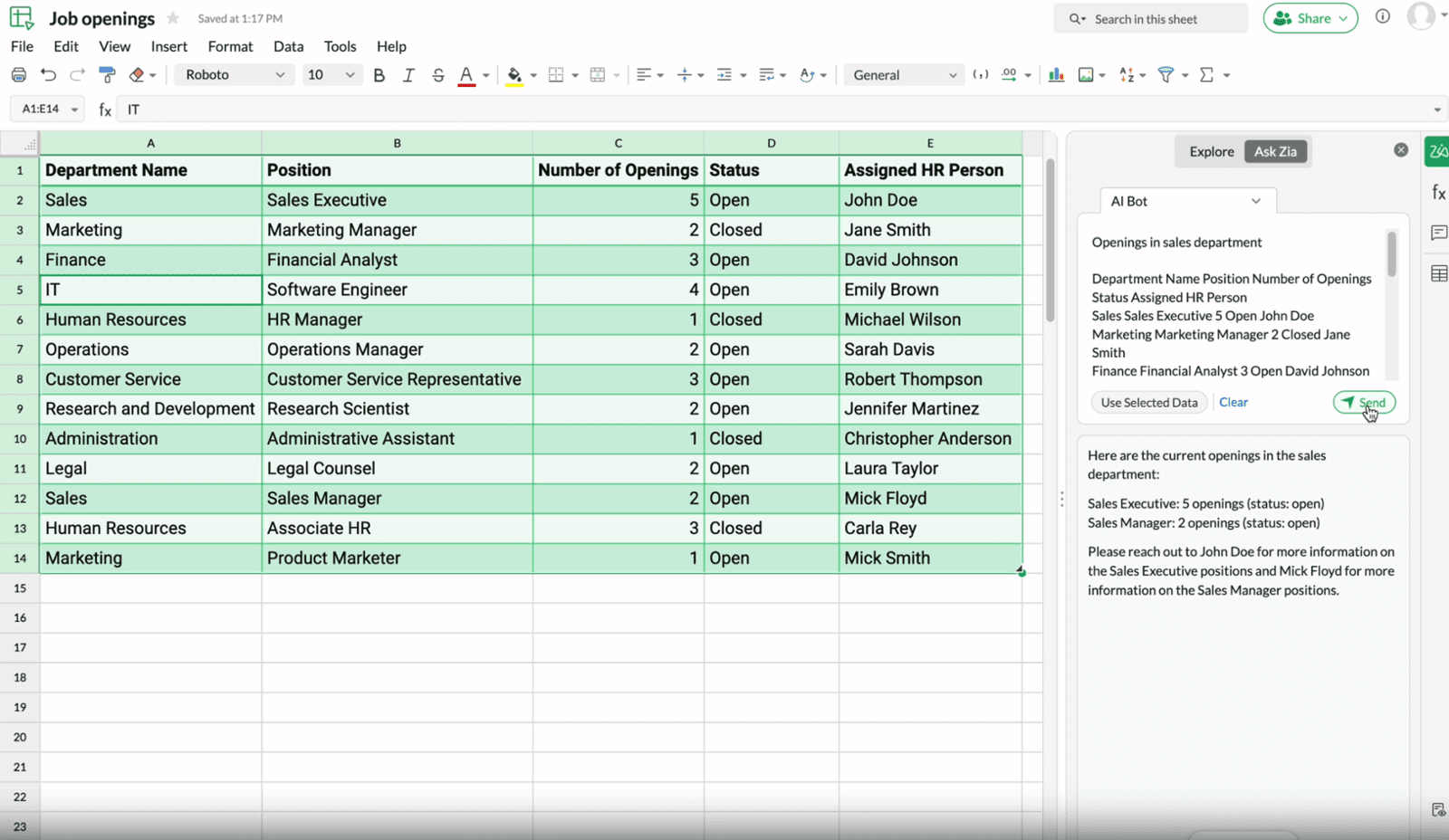 Ewolucja arkuszy kalkulacyjnych z Zoho Sheet i ChatGPT | Zoho - Wszystkie Programy dla Firmy w ...